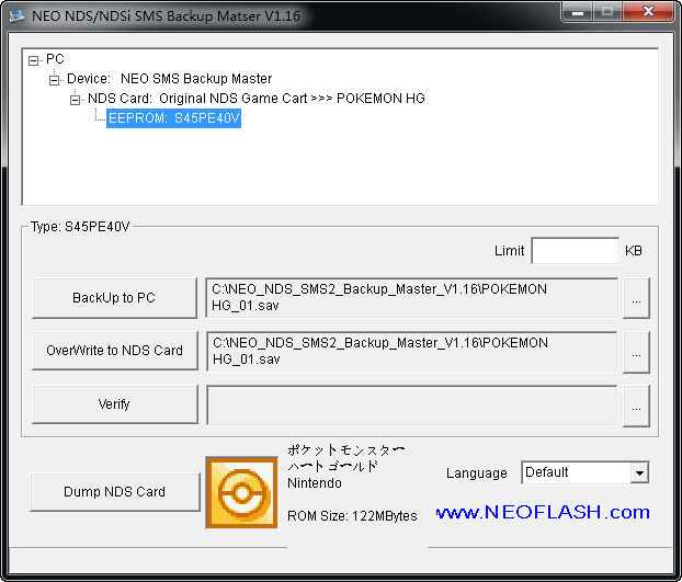 the NEO NDS SMS2 Backup Master V1.16 version released « NeoTaAm ...